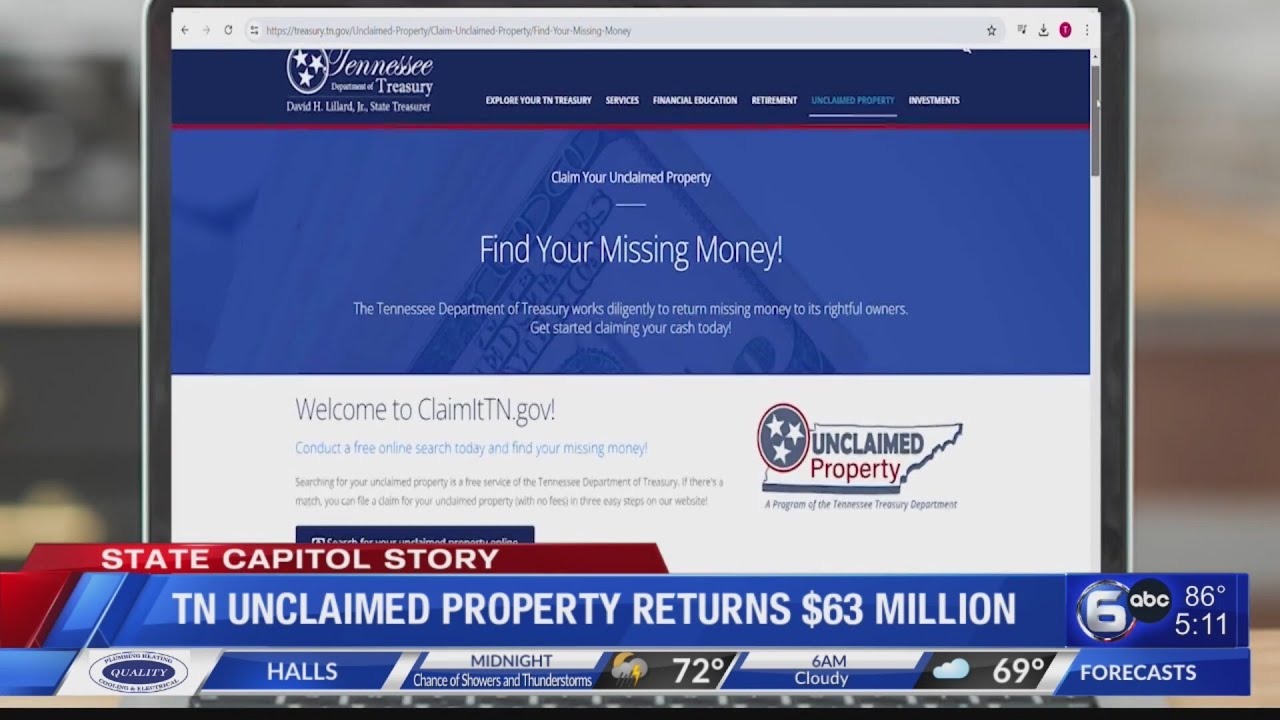 TN Unclaimed Property returns $63 million - YouTube
