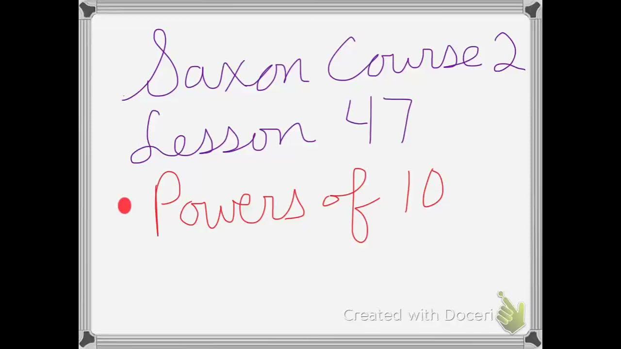 Saxon course 2 Lesson 47 - YouTube