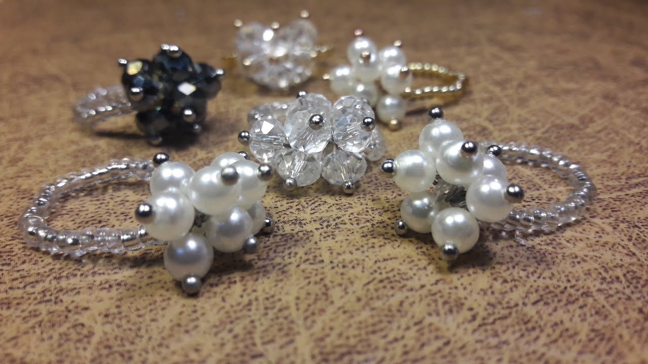 Anillo Con Perlas y Mostacillas...Clase #13 - YouTube