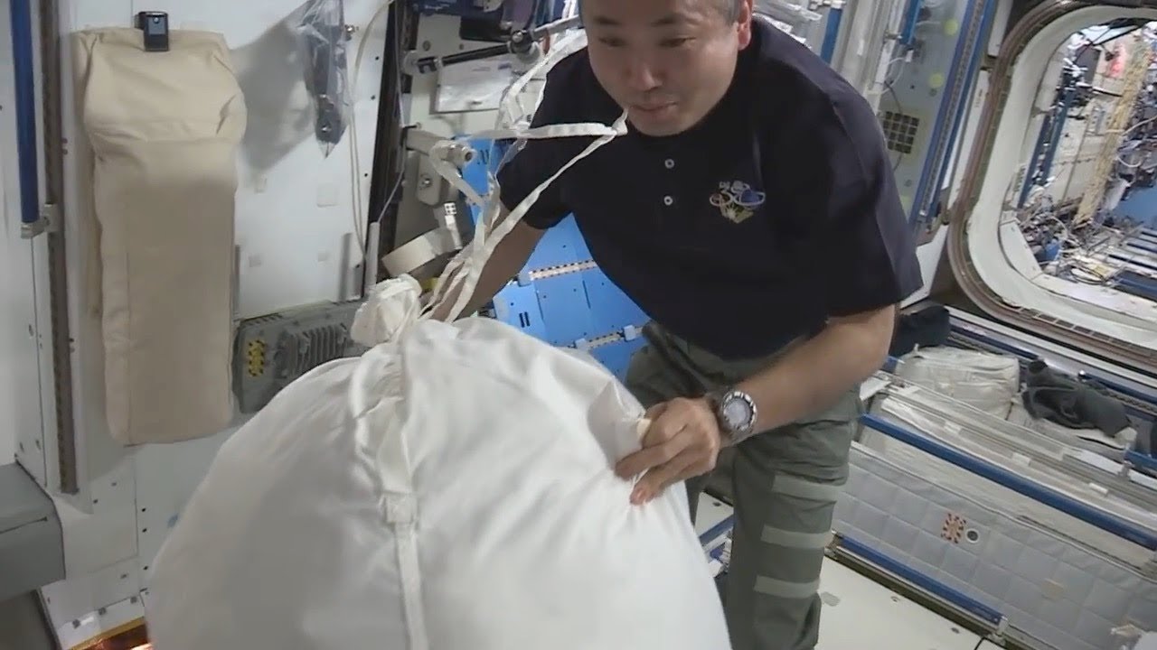 Astronaut Takes Out the Trash Aboard the Space Station - YouTube