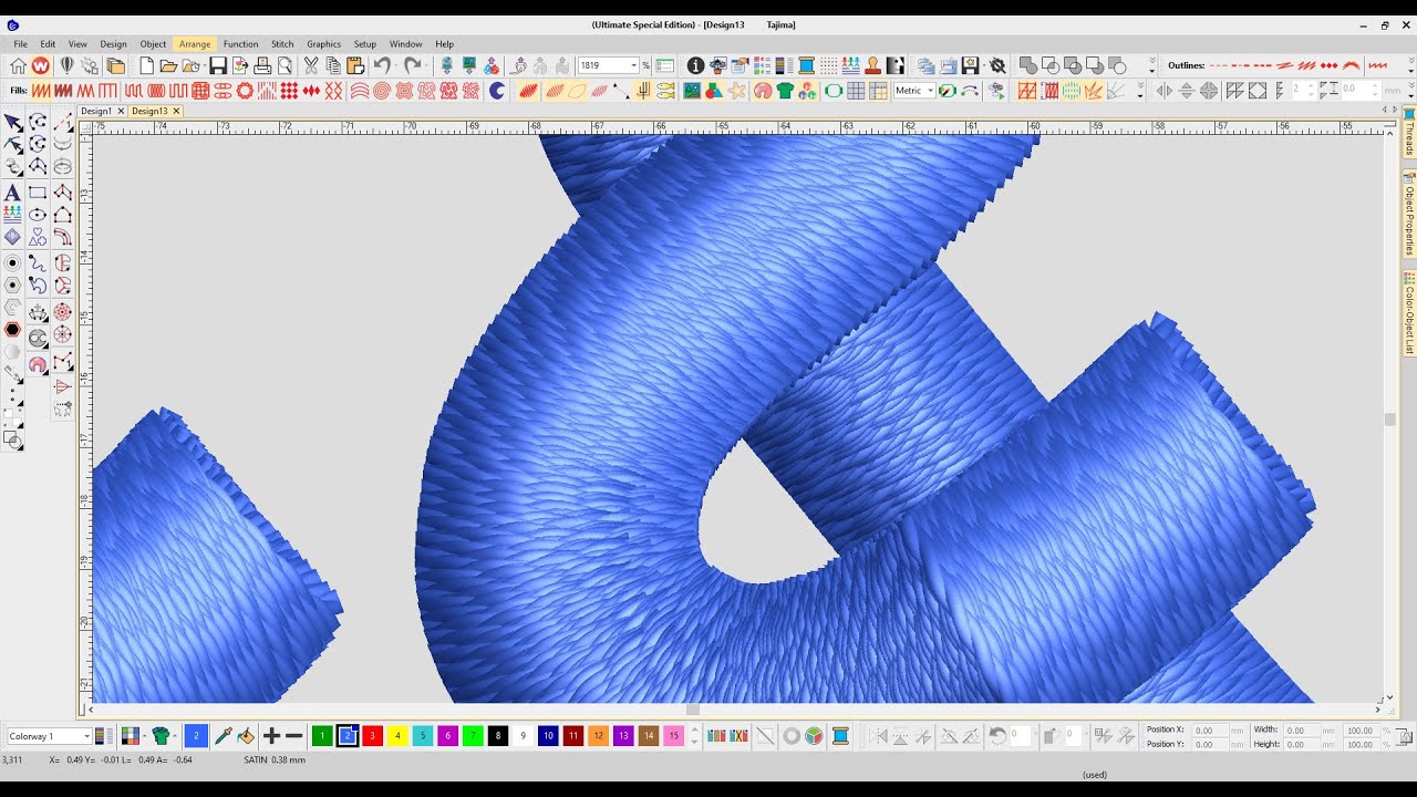 How to make 3d puff embroidery design by wilcom e4 2 - YouTube