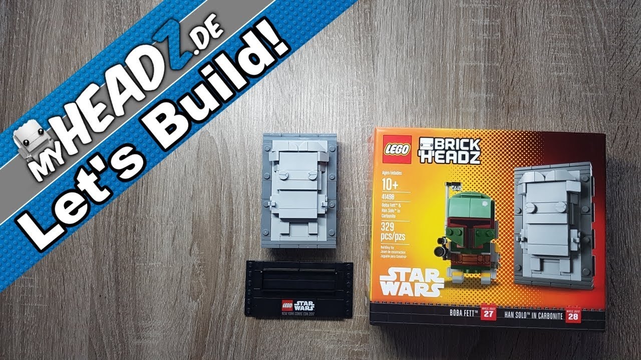 Let's Build! LEGO BrickHeadz #41498 NYCC Boba Fett & Han Solo in ...