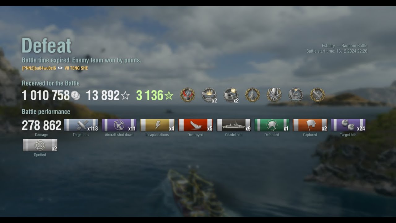 [WOWS rep] TENGSHE 278k DMG 2DS KRAKEN Try best still can't win - YouTube