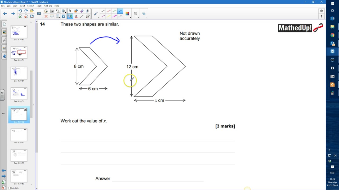 AQA GCSE Maths Higher Tier Practice SET 3 GCSE Paper 3 Q13-Q17 - YouTube