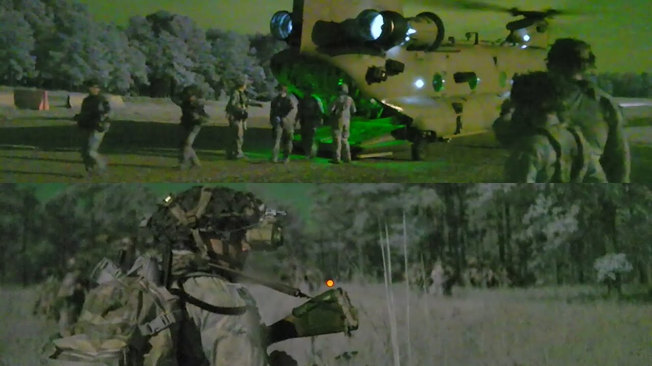 Soldiers Conduct Two Night Air Assault To JRTC - YouTube