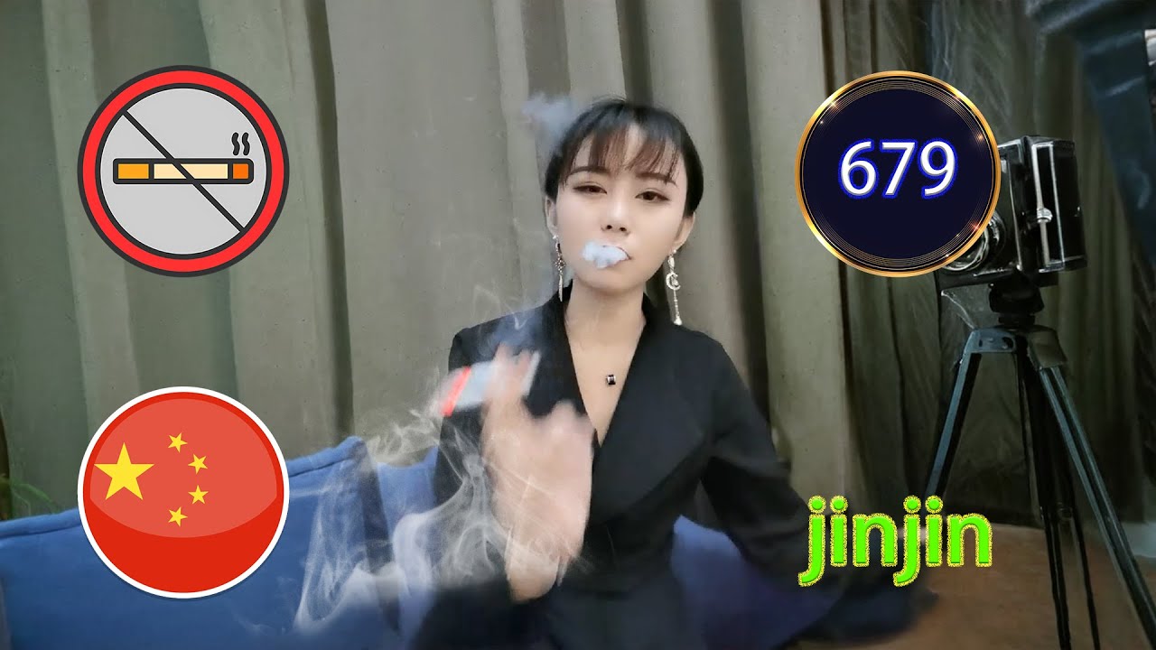 I really love drinking iced black tea. Chinese smoking girl, Jinjin ...