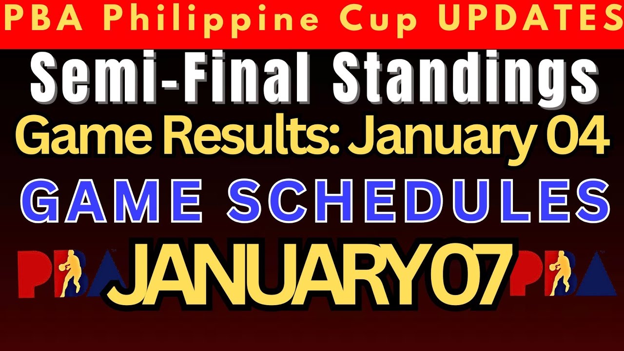 PBA Standings & Game Result Today | January 04, 2025 #pba # ...