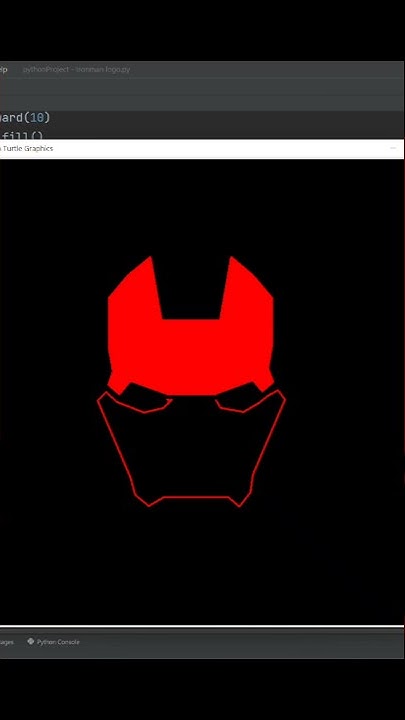 Ironman logo | Ironman logo using python turtle | | Techpedia | - YouTube