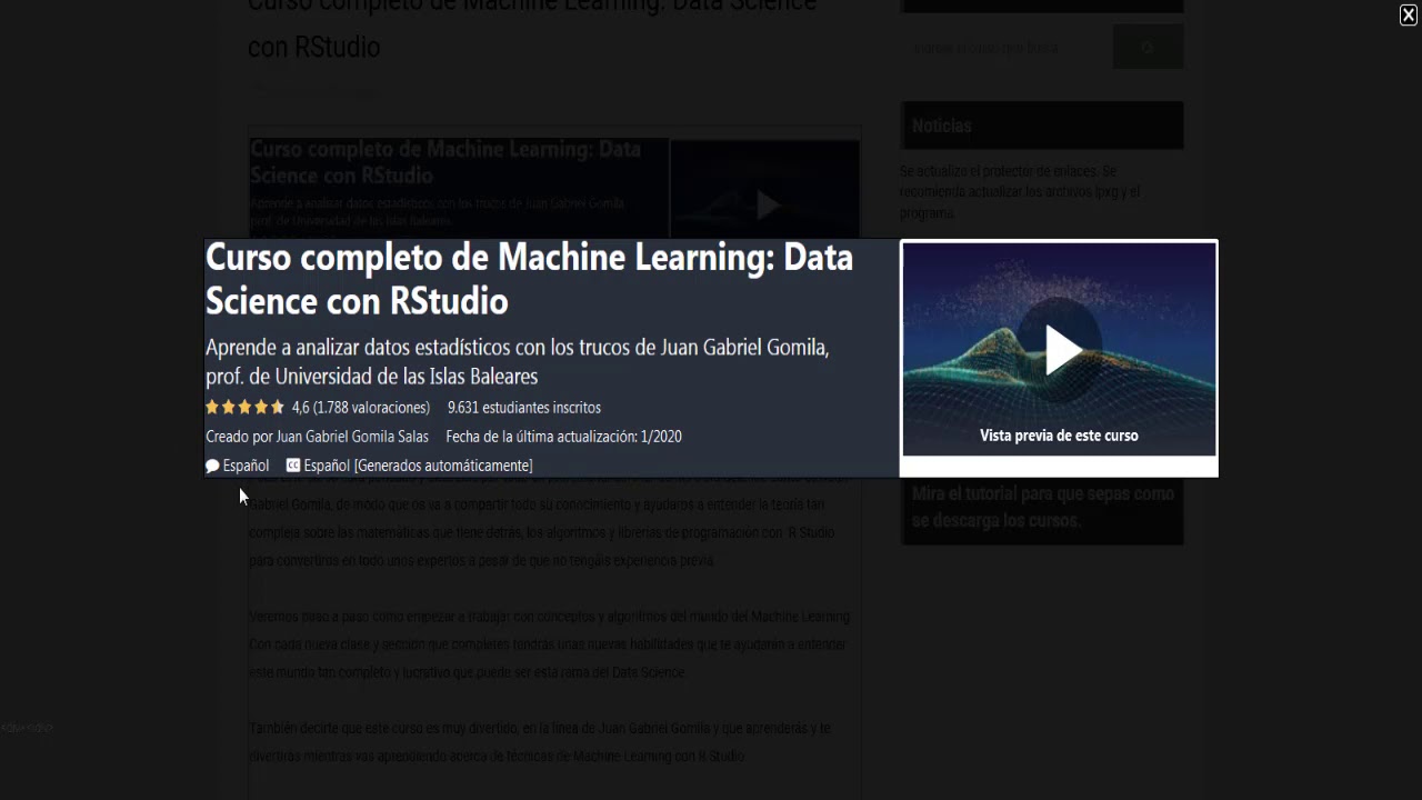 Curso completo de Machine Learning: Data Science con RStudio - YouTube