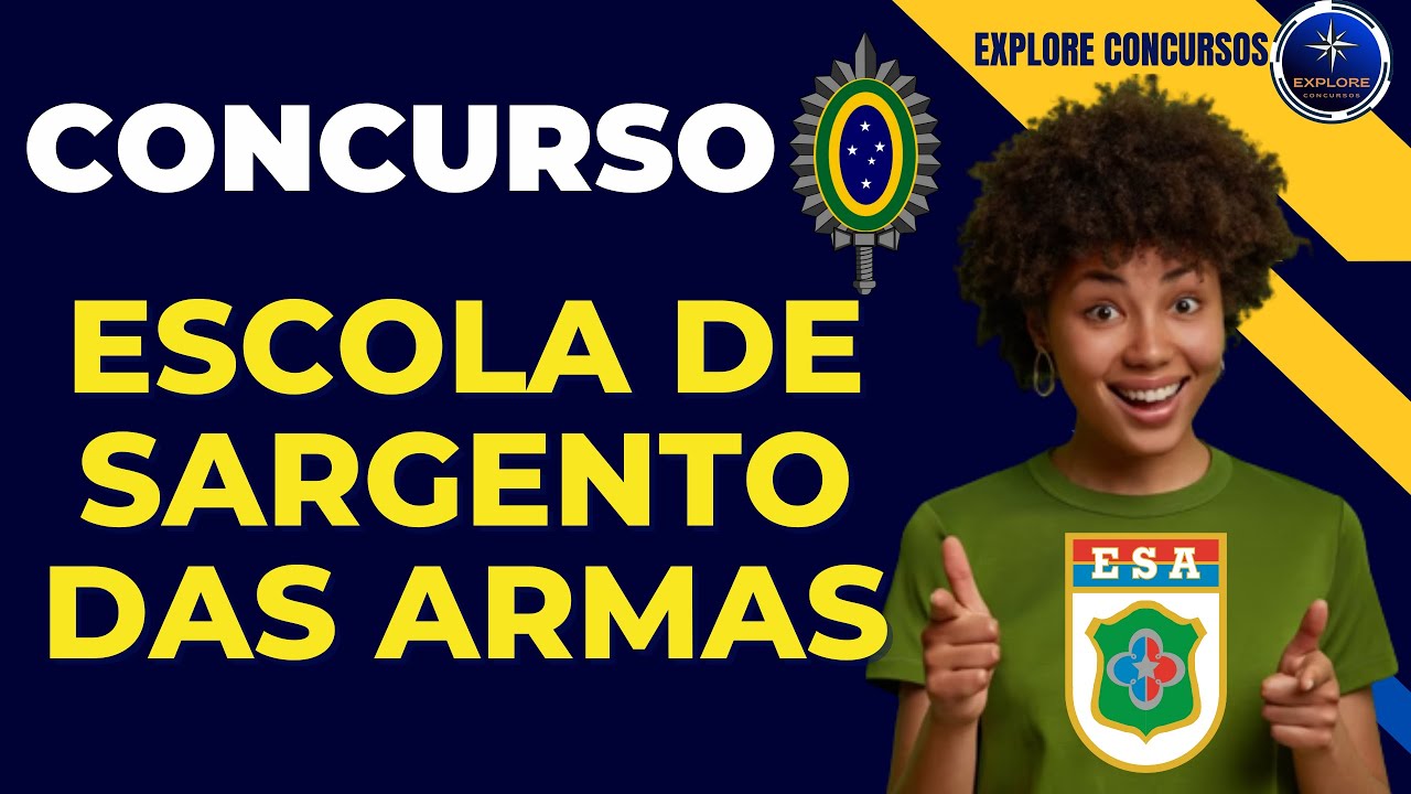 🚨 Concurso Escola de Sargento das Armas ESA, 1.095 vagas de nível médio ...
