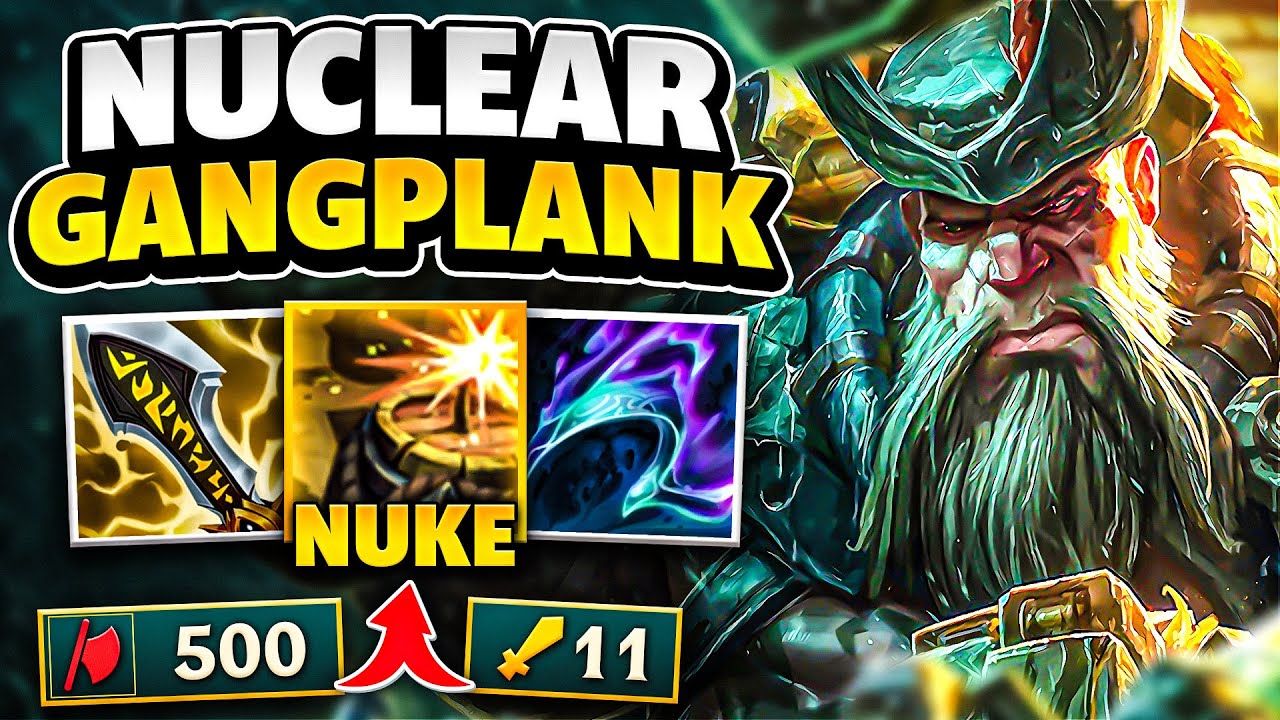 500 AD GANGPLANK DOES TRUE DAMAGE TO ENEMIES (NUCLEAR BARRELS) - YouTube