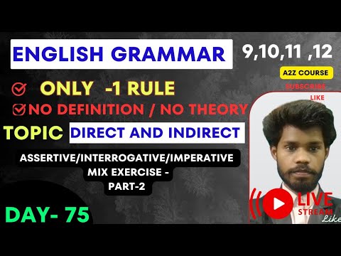 Direct /Indirect Narration Mix Exercise part -2 - YouTube