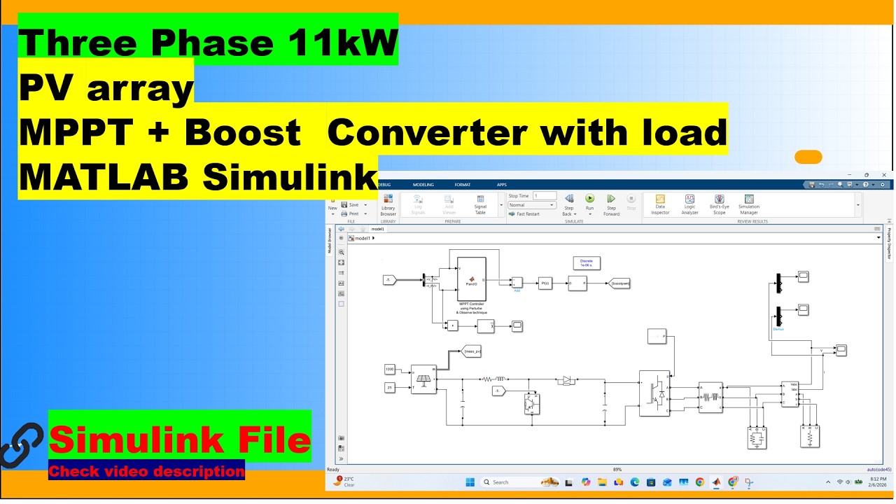 3-Phase Solar PV MPPT System (11kW) | Boost Converter & Inverter ...