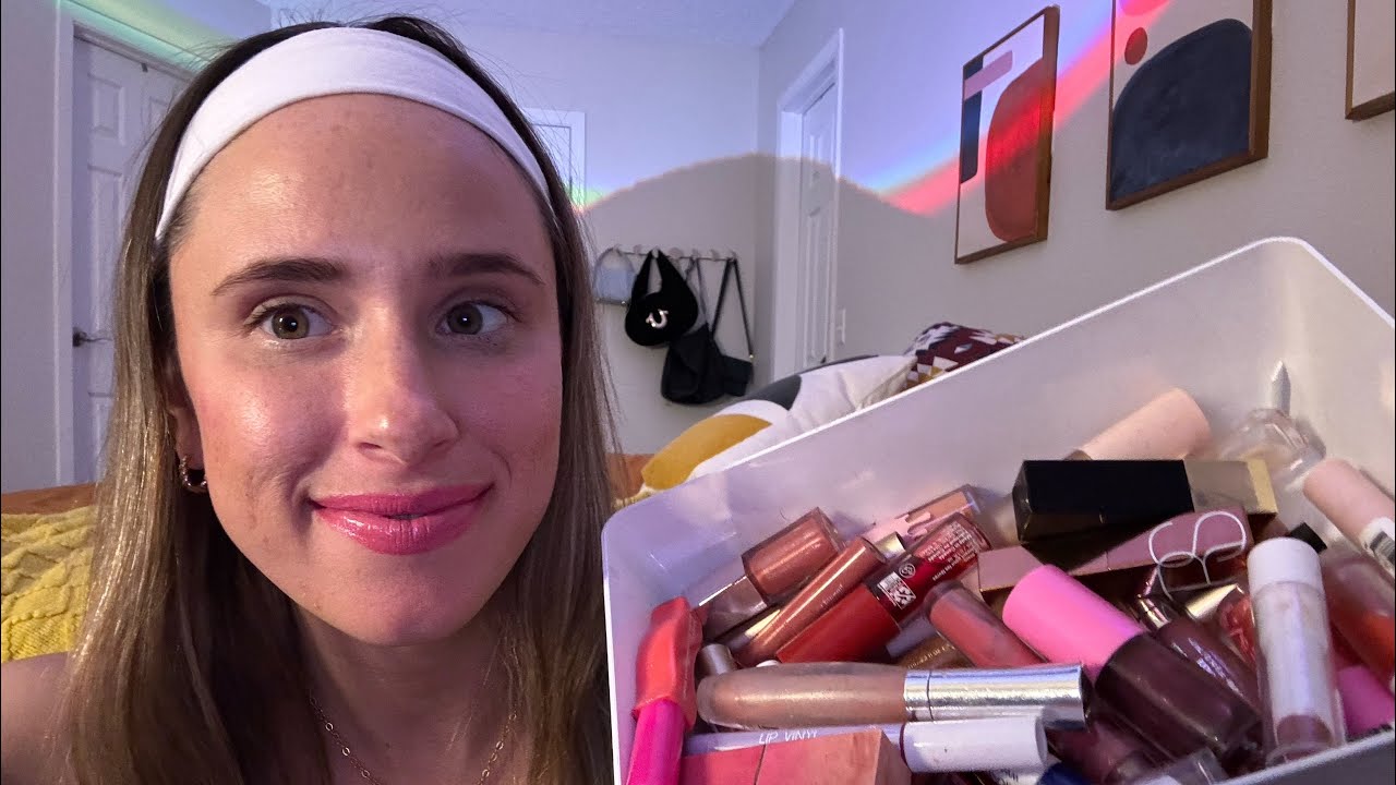 ASMR Rummaging Through My Lipsticks + Try On 💋💖 - YouTube