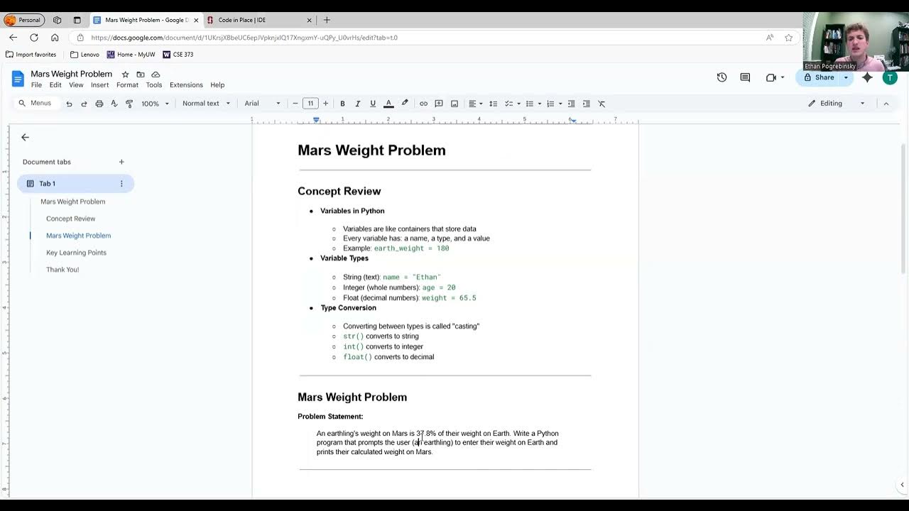 Mars Weight Problem - YouTube
