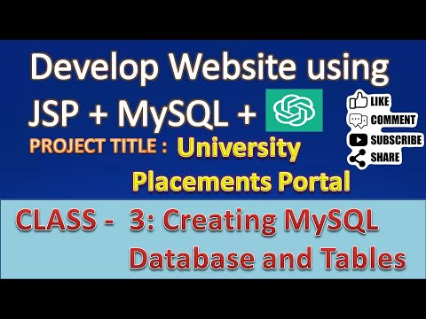 Class -3: Create MySQL Database & Tables for JSP Project | Step-by-Step Tutorial (Part 3) - YouTube