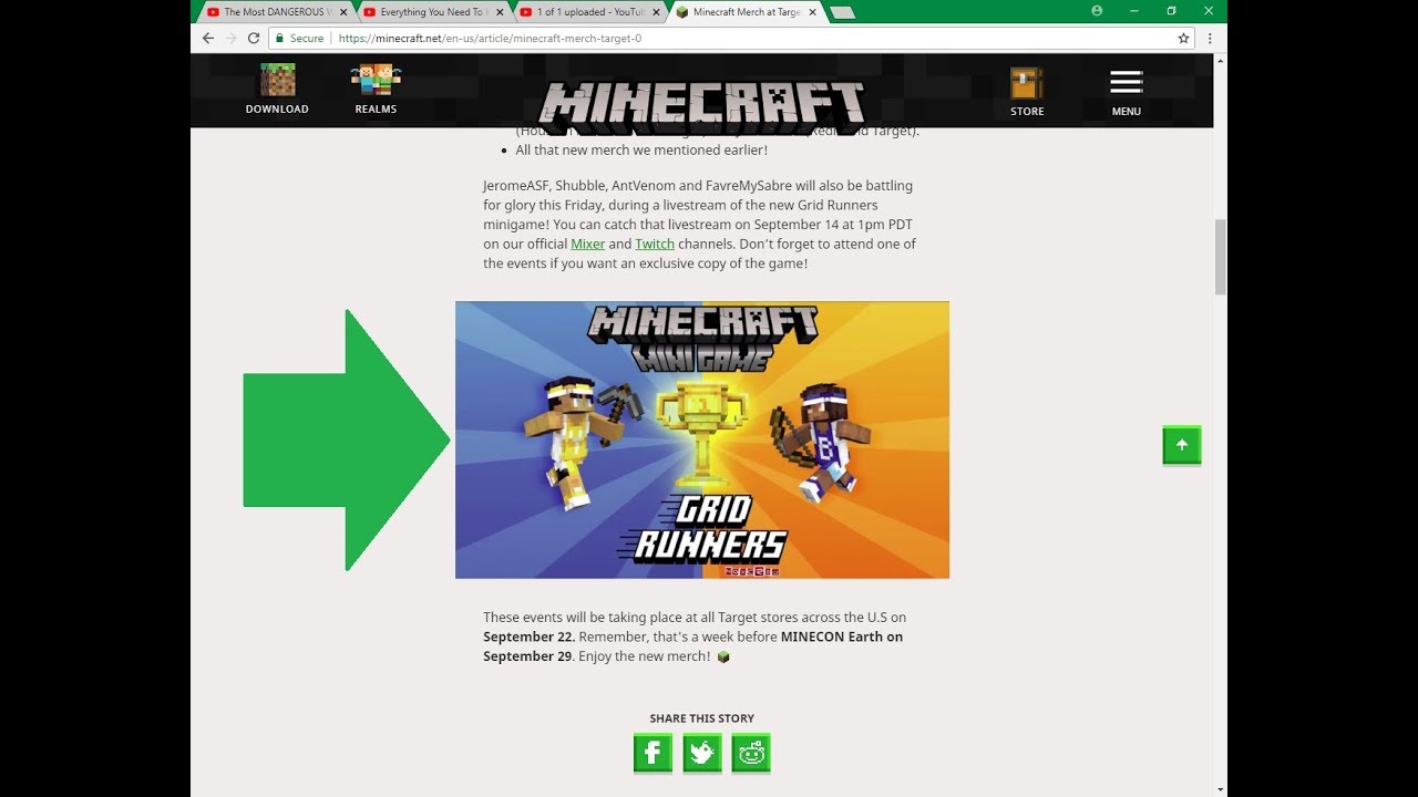 Minecraft: NEW MINIGAME - Grid Runners? - YouTube