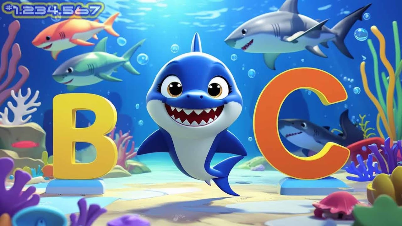 Baby Shark Learns Alphabet ABC | ABCD Song | Nursery Rhymes | Phonics ...