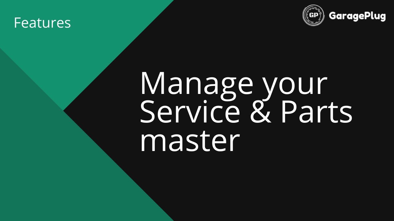 Manage your Service & Parts master - YouTube
