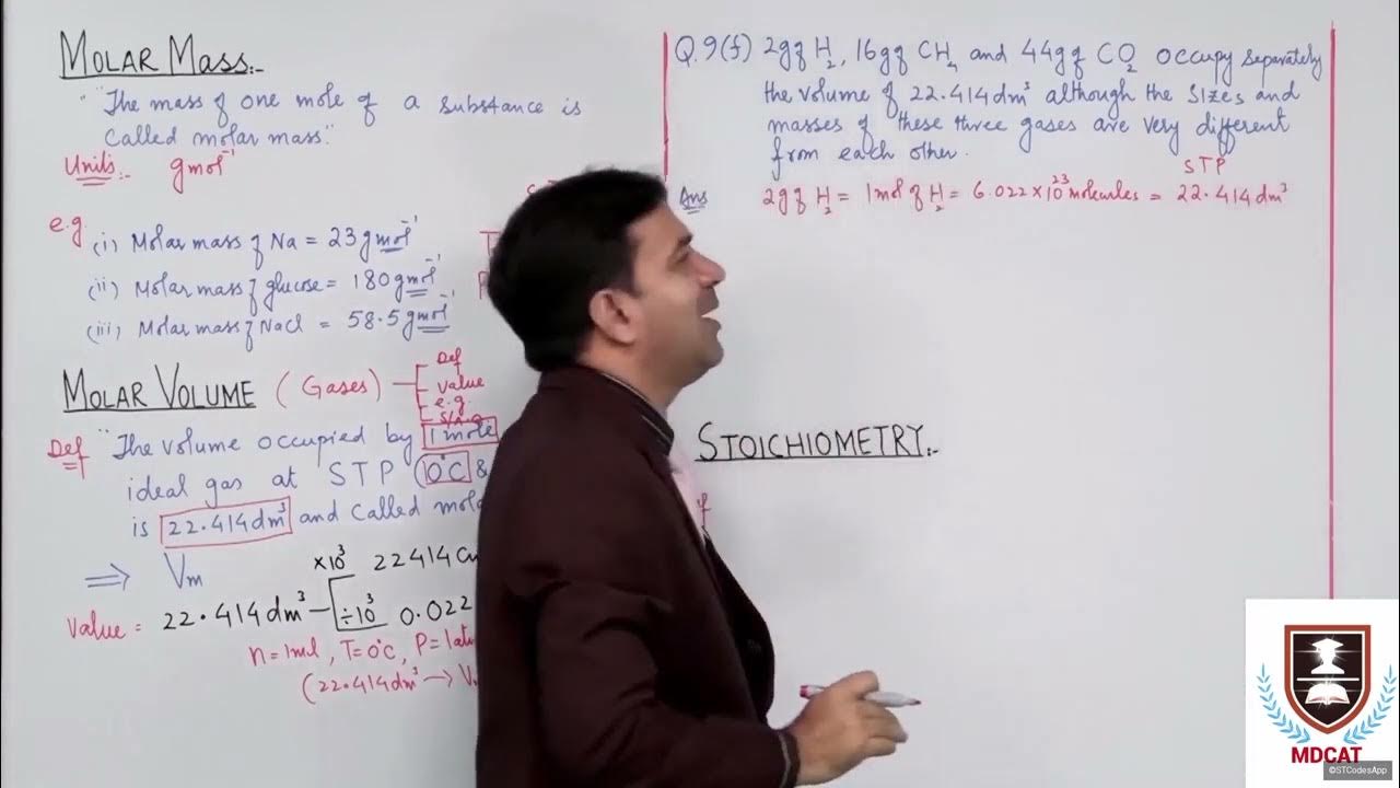 FUNDAMENTAL CONCEPTS | Lecture # (Molar Mass,Volume & Stoichiometry) | Chemistry | FSC(Part1 ...