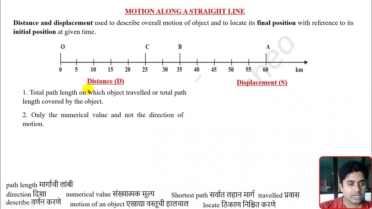 Chapter 7 Motion Lecture 9 Comparison of distance and displacement (Class 9th Physics / Science ...