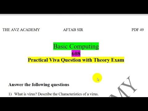 Nios Basic Computing 608 Free Exam Notes With Free Pdf || Basic ...