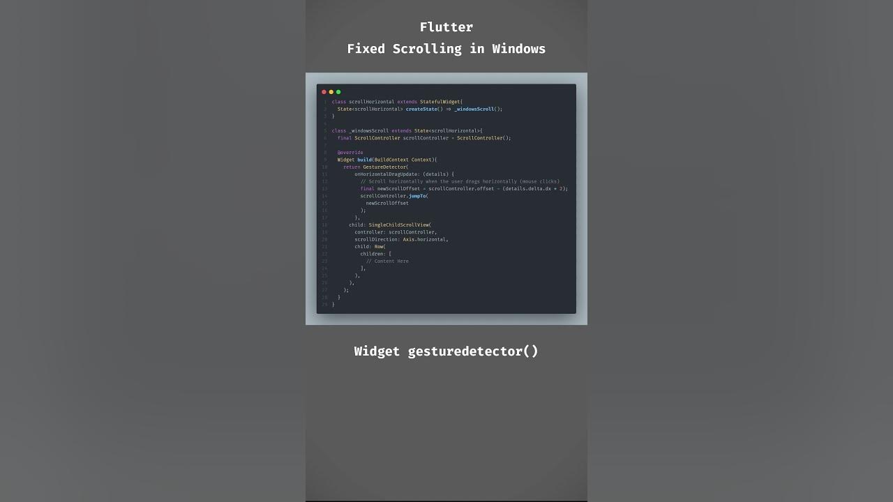 Singlechildscrollview Flutter Not Working On windows 2023 (NEW) - YouTube