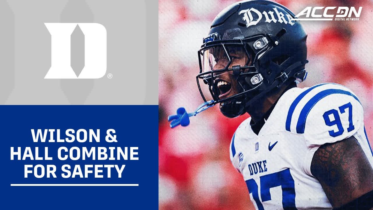Duke's Wesley Wilson & Aaron Hall Combine For The Big Safety - YouTube
