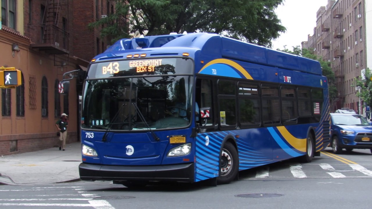MTA NYCT Bus: New Flyer XN40 "Xcelsior" CNG #753 on the B43 - YouTube