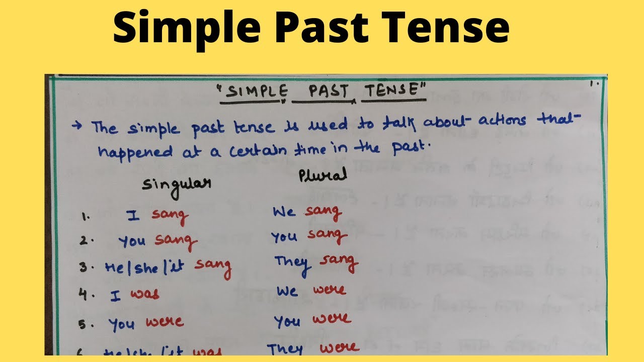 Simple past tense for Class 2, 3 #tenses#simplepresenttense# ...