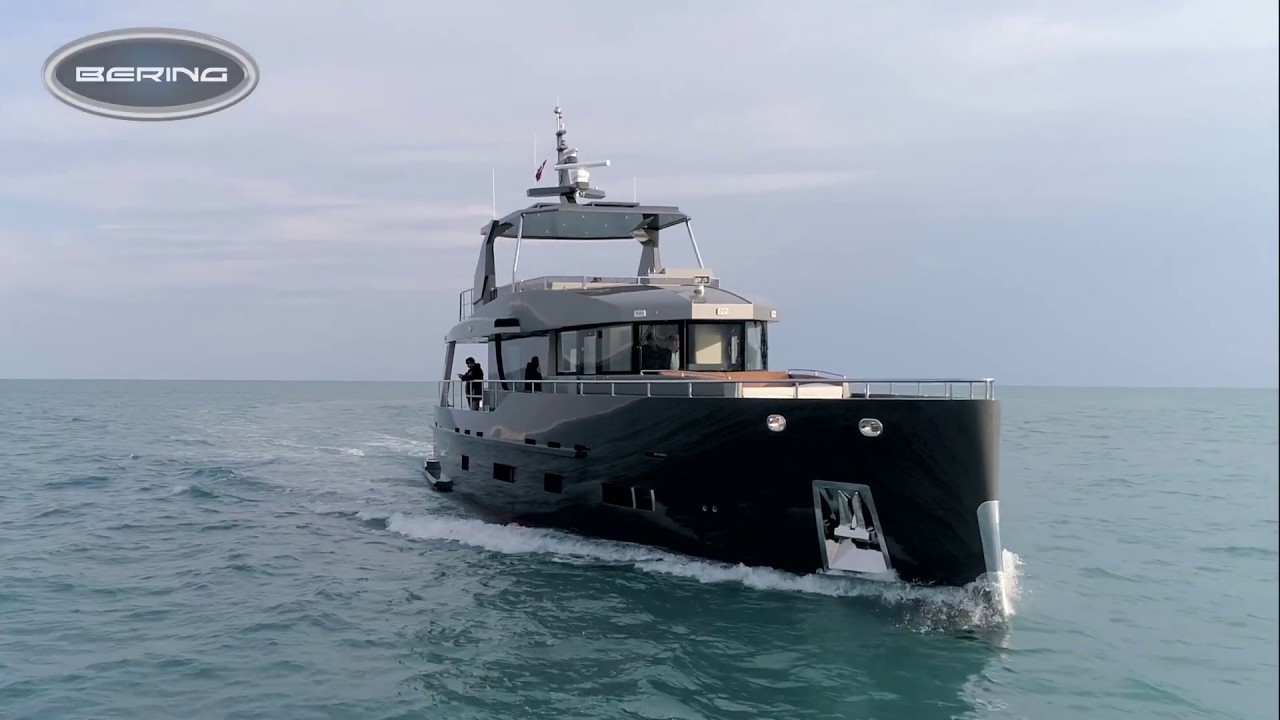 New Bering 70 steel motor yacht on sale - YouTube