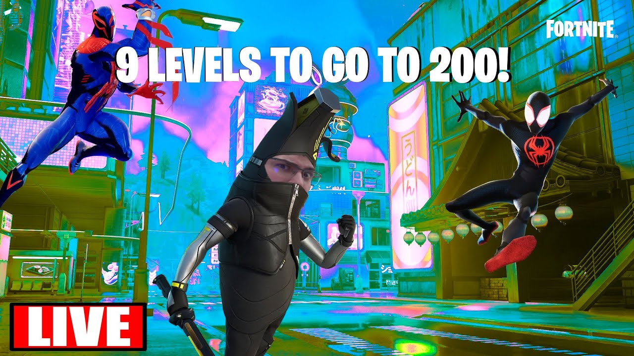 DOWN TO THE FINAL 9 LEVELS TO 200 in Fortnite! - YouTube