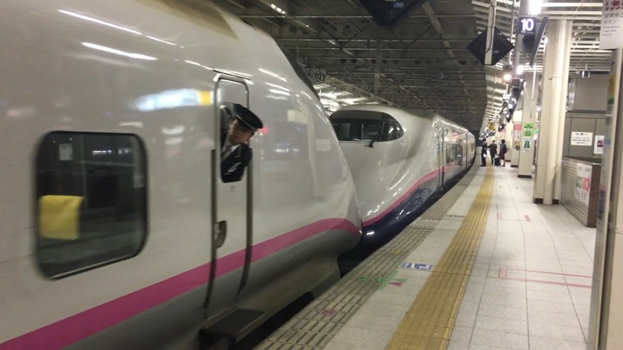 E3系R22編成+E2系J57編成 やまびこ215号 仙台駅入線 - YouTube
