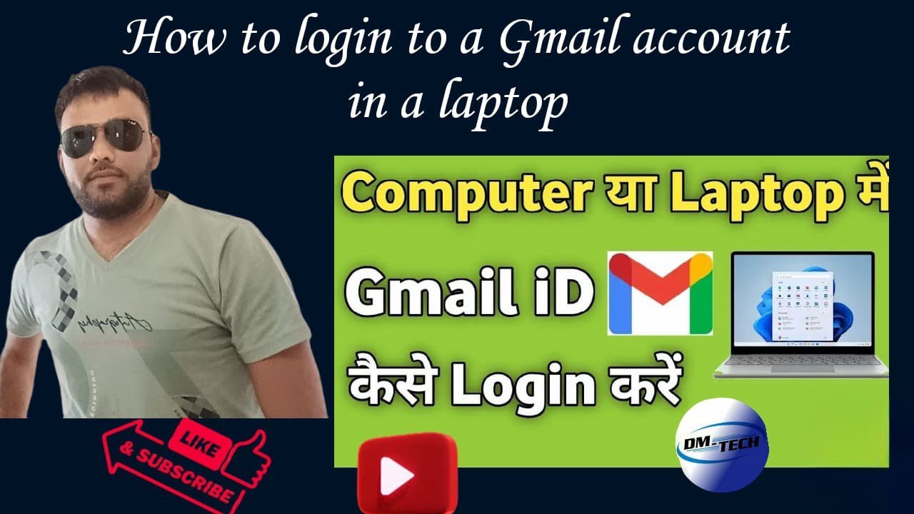 How to login to a Gmail account in a laptop | laptop me gmail account ...