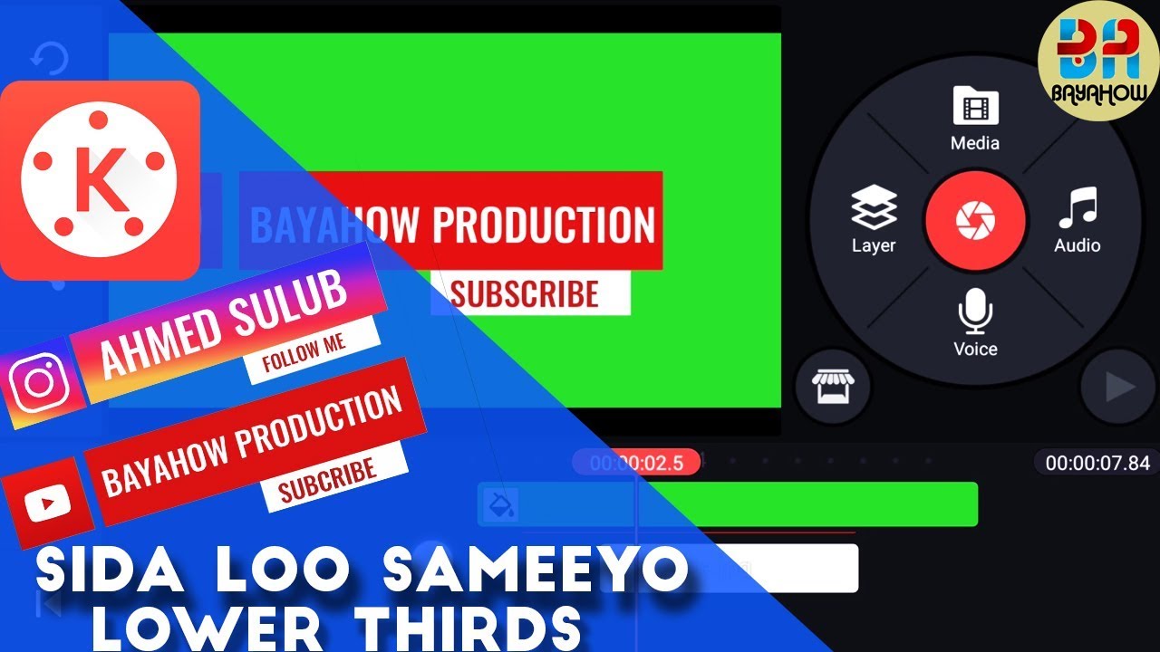 KineMaster: Sida Loo Sameeyo Lower Thirds - YouTube
