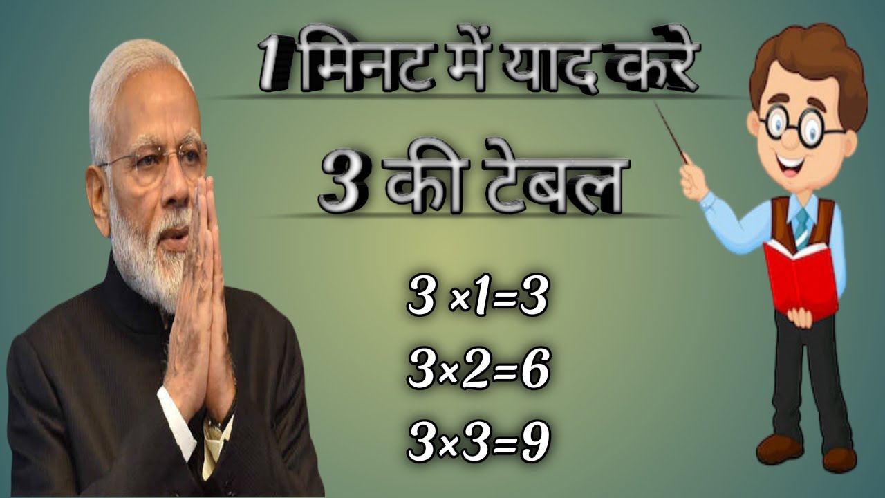 3 ki table / 3 ki table for kids / 3 का पहाडा/ maa swroop classes - YouTube