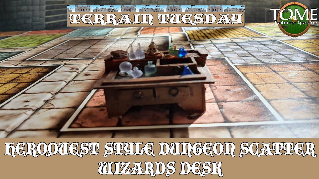 Terrain Tutorial - Heroquest Dungeon Scatter - The Wizard's Desk - YouTube
