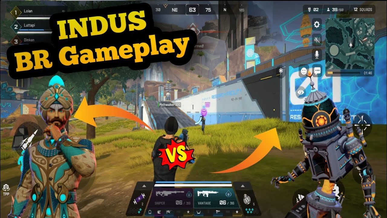 Indus BR full Gameplay sirtaj character 🆚 Rana character 🇮🇳 Indian ...