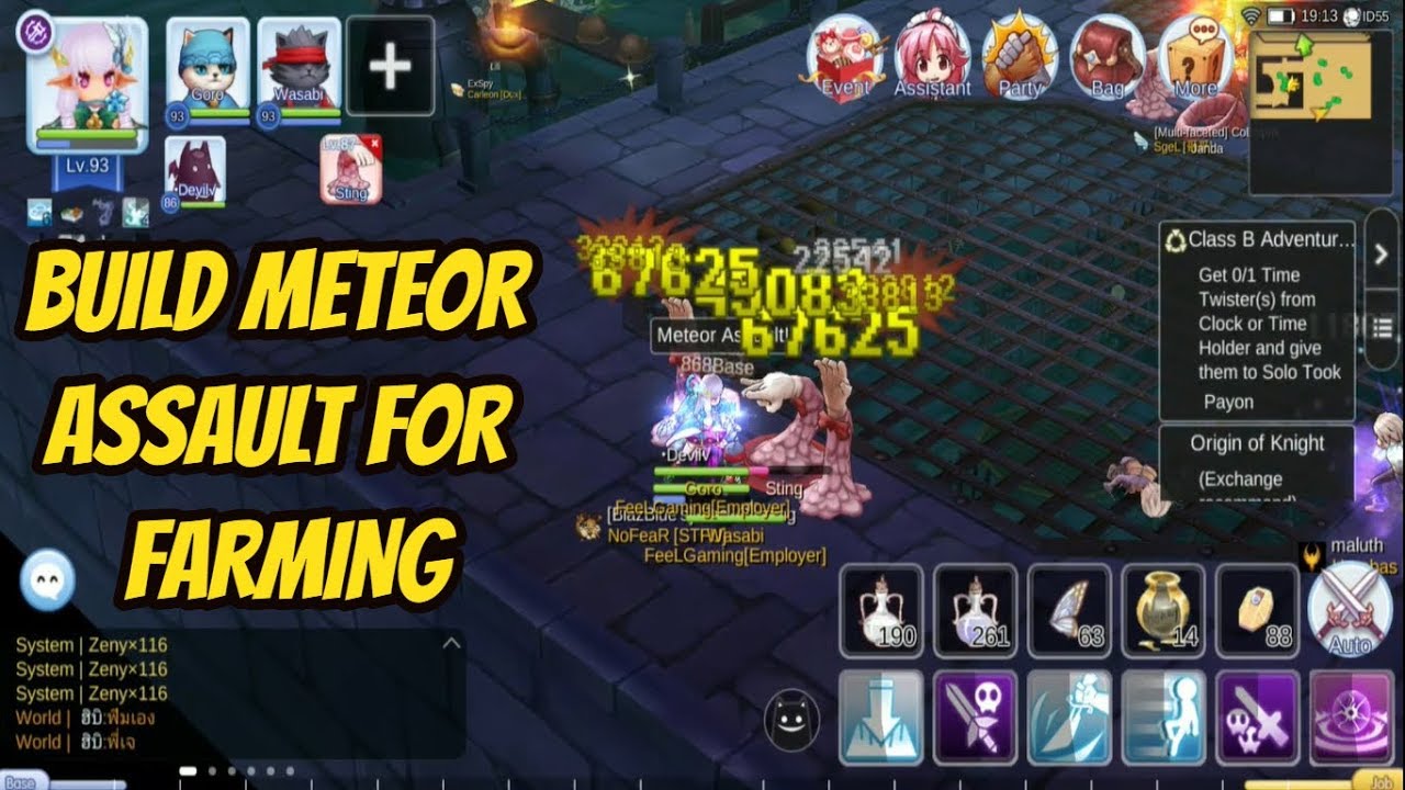 Guide Assassin Meteor Assault Build For Farming Ragnarok Mobile - YouTube