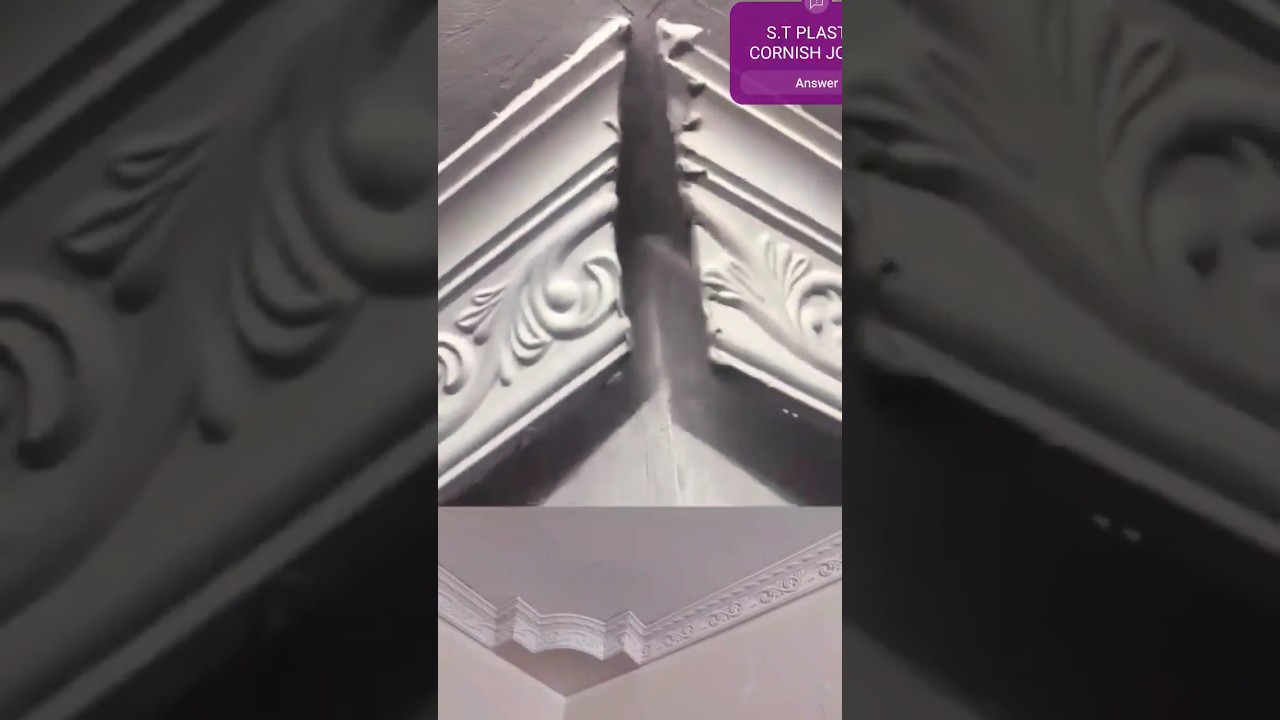 short viral gypsum decoration ideas cornice joint - YouTube