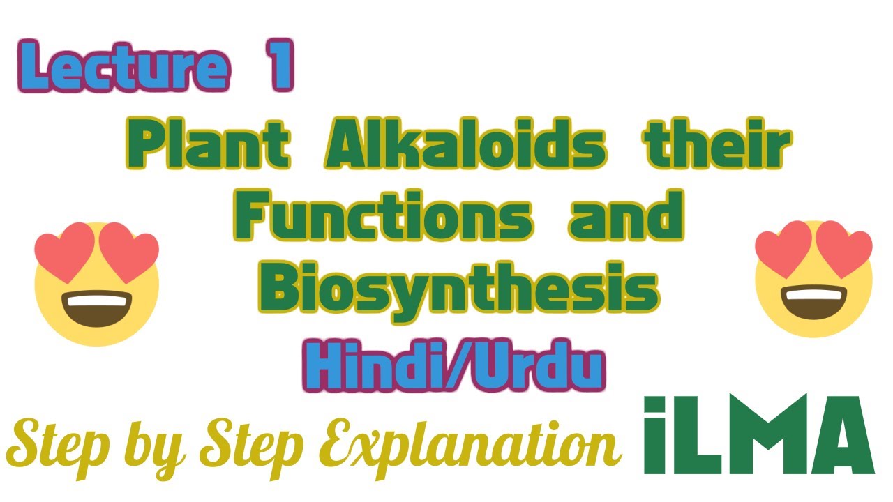 Lecture 1 Plant Alkaloids their Functions and Biosynthesis (alkaloids ...