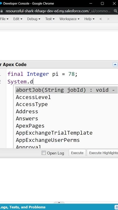 How To Define Constant In Apex Saleforce Coding Salesforcetrailhead Youtube