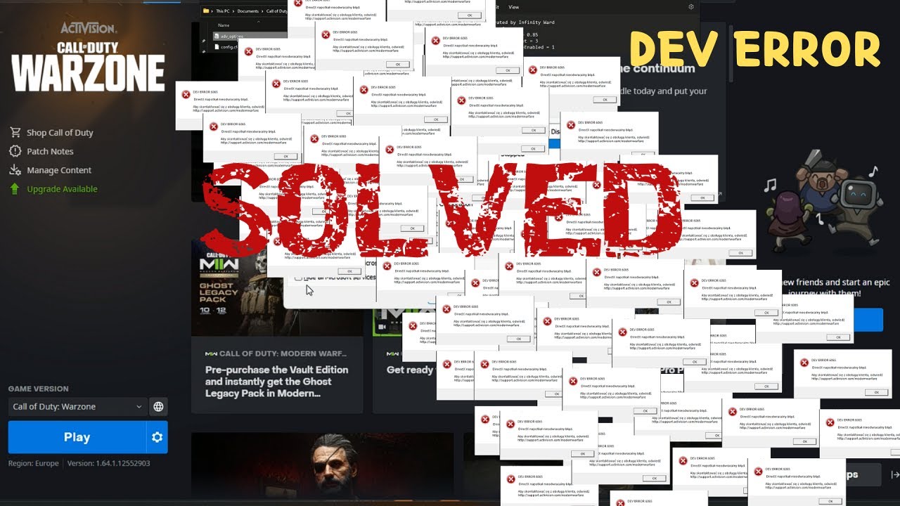 حل مشكلة Dev Error لعبة كول اوف ديوتى - YouTube