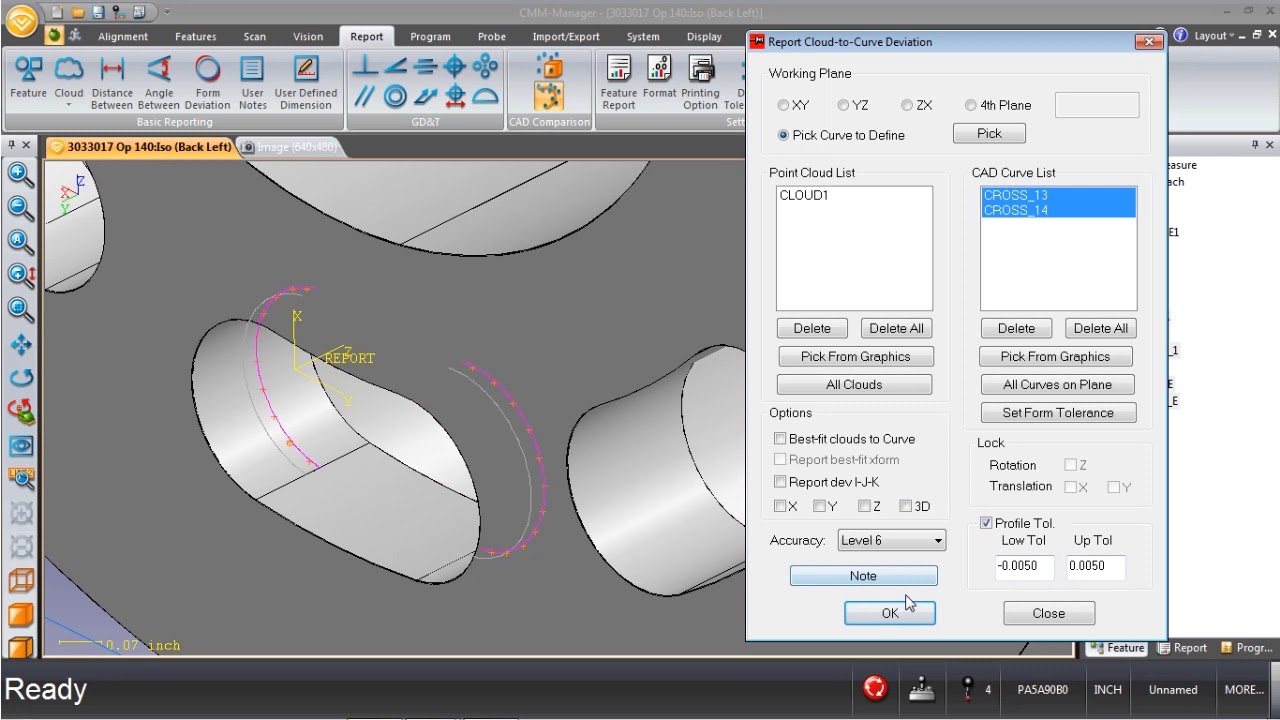 CMM Manager - Profile of a Line - YouTube