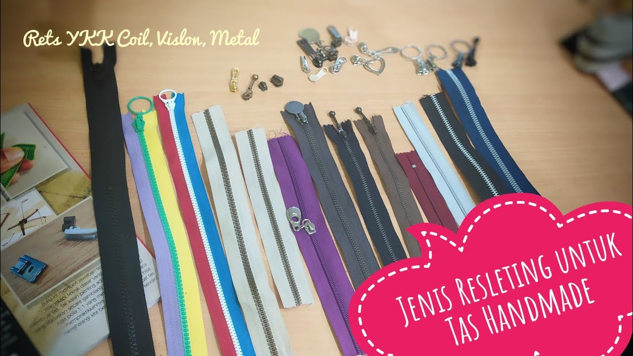JENIS-JENIS RESLETING UNTUK TAS HANDMADE | Resleting YKK Untuk Tas ...