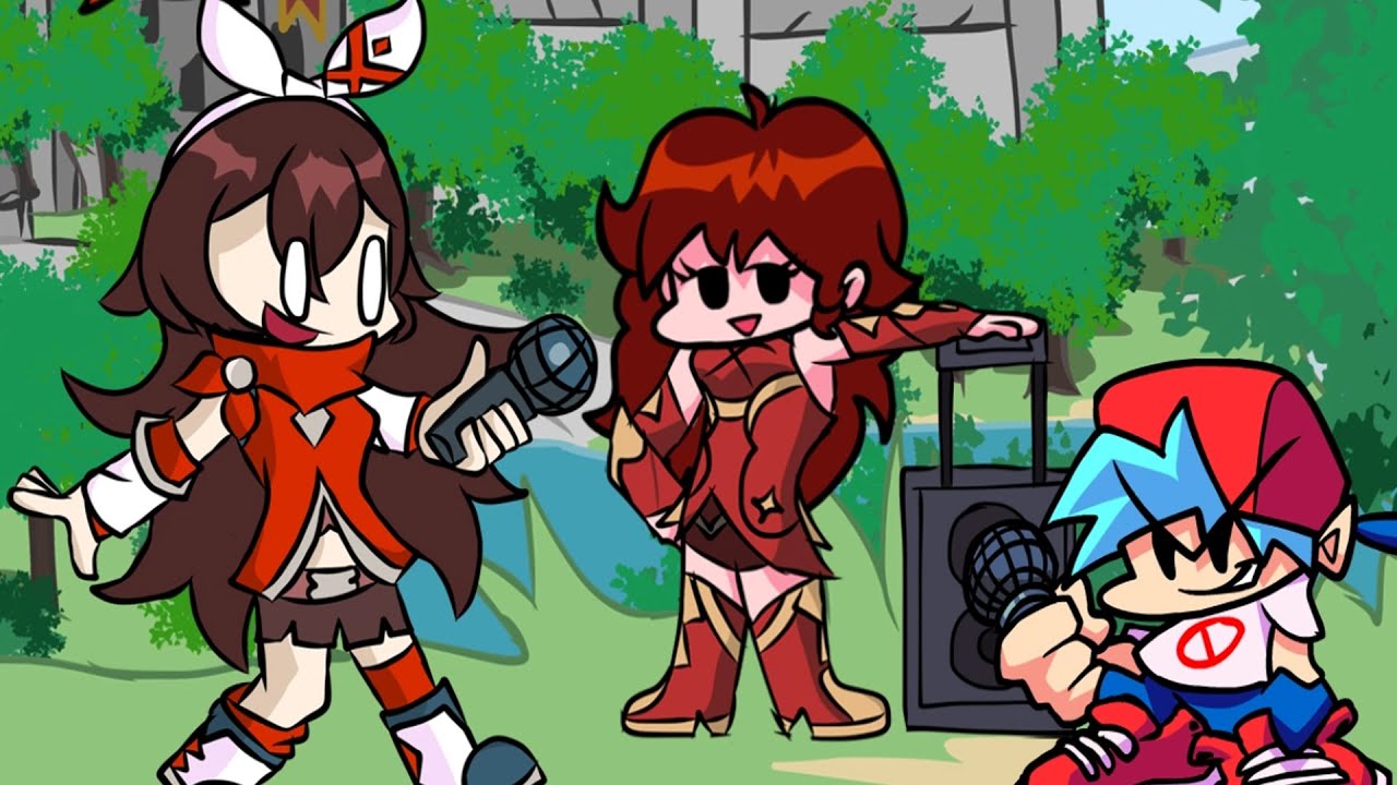 FNF vs Amber - Spring Emotions (Genshin Impact - Ludi Harpastum) - YouTube