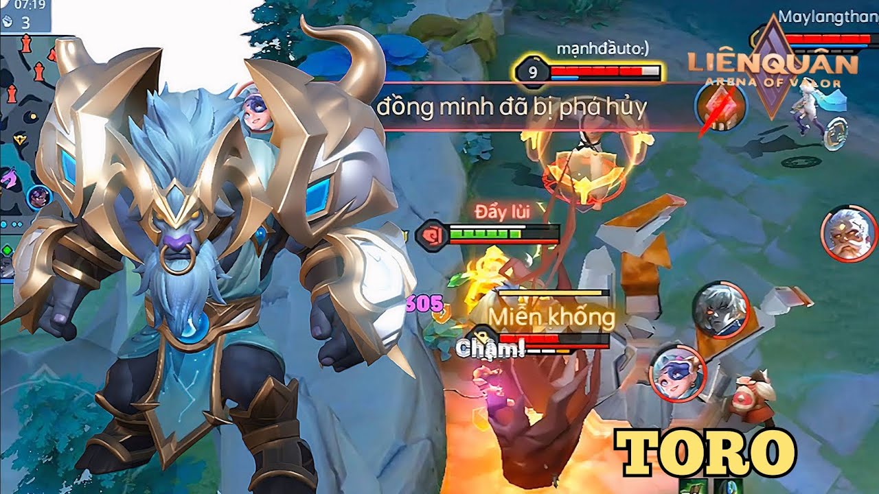 AOV : TORO GAMEPLAY|ARENA OF VALOR LIÊN QUÂN MOBILE ROV COT - YouTube