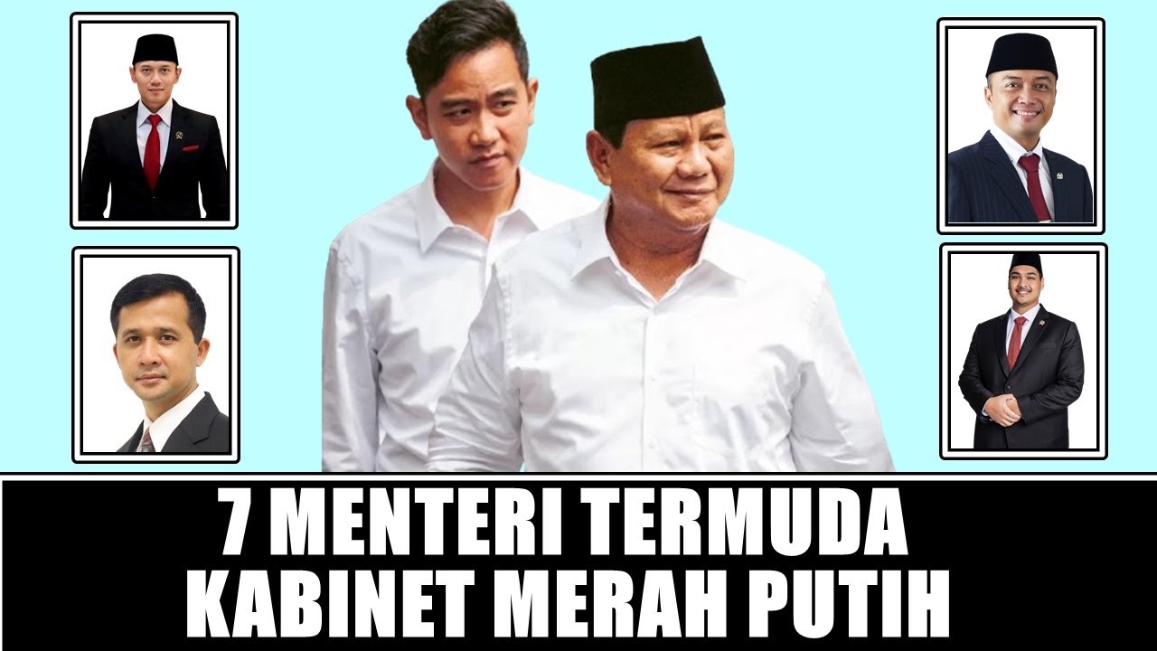 7 MENTERI TERMUDA KABINET MERAH PUTIH PRABOWO GIBRAN - YouTube