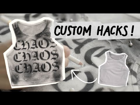 How to Upcycle a Basic Tank Top - Easy Grunge Aesthetic Upcycle ...