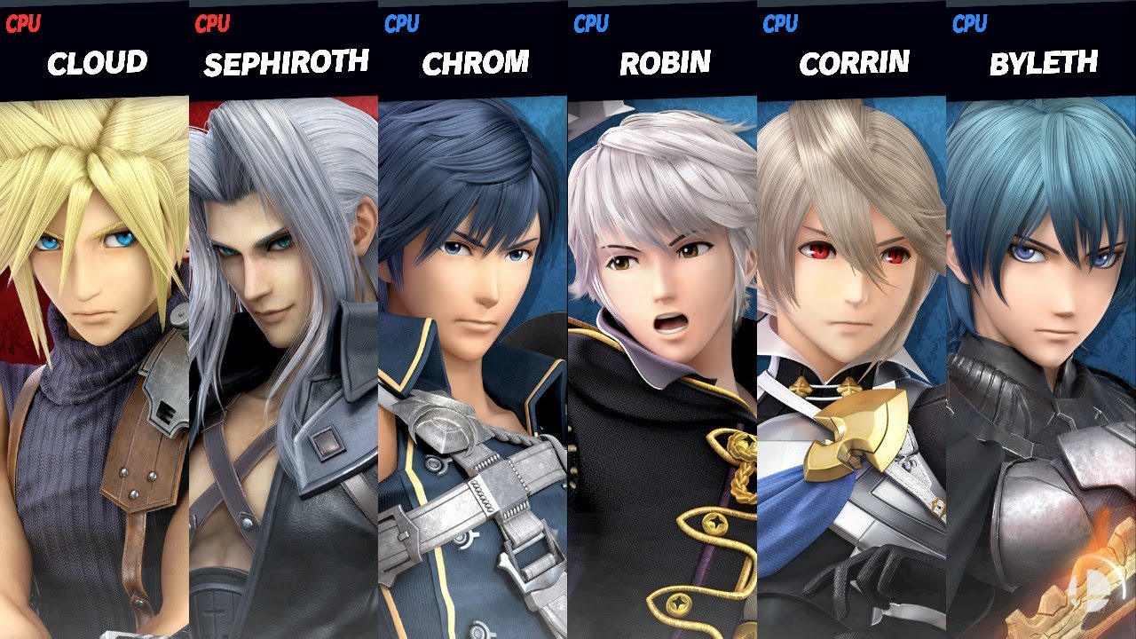 Cloud & Sephiroth (Final Fantasy) vs Chrom & Robin & Corrin & Byleth ...